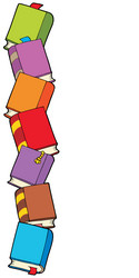 Pile of books Royalty Free Vector Image - VectorStock