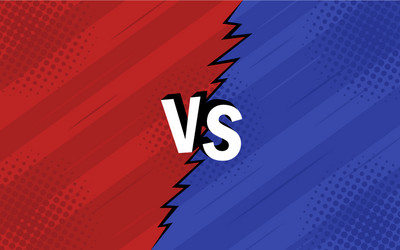 Concept vs versus fight Royalty Free Vector Image