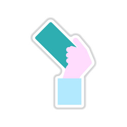 Paper sticker on white background football referee