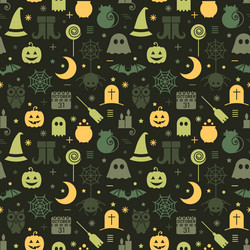 Monsters halloween pattern 2 Royalty Free Vector Image