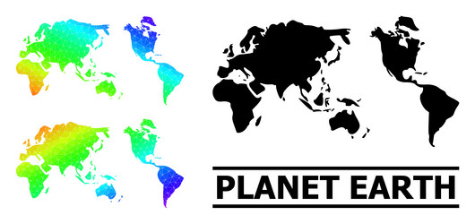 Pixel pattern map earth Royalty Free Vector Image