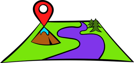 Map cartoon icon Royalty Free Vector Image - VectorStock