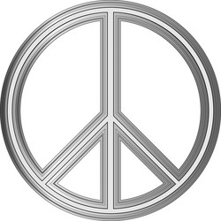 Peace symbol stroke element Royalty Free Vector Image