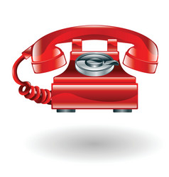 No phone sign red on white background Royalty Free Vector