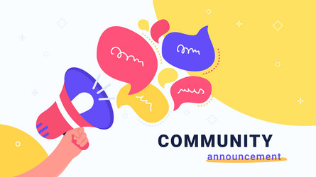 Voice reminder and community announcement Vector Image