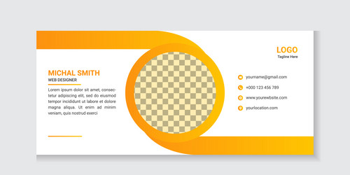 Modern and minimal email signatures template Vector Image