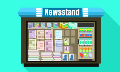 Newsstand icon flat style Royalty Free Vector Image
