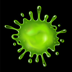 Green slime realistic goo splashes and mucus Vector Image