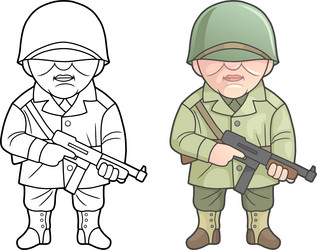 World war ii soldier Royalty Free Vector Image