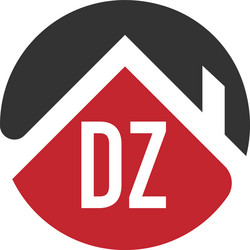 Initial letter dz building logo design template Vector Image
