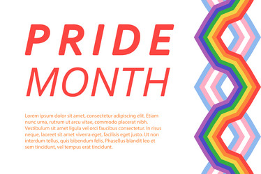 Pride month poster with rainbow and transgender Vector Image