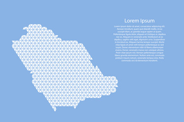 Map of saudi arabia from polygonal blue lines Vector Image