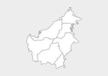 Simple administrative political and road map Vector Image