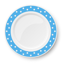 Blue color plate with figured edges Royalty Free Vector