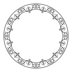 Decorative round frame Royalty Free Vector Image
