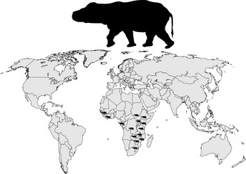 Hippo africa range Royalty Free Vector Image - VectorStock