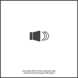 Icon sound flat image sound notification cartoon Vector Image