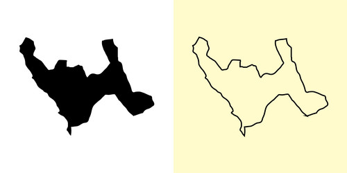 Albay map philippines asia filled and outline Vector Image