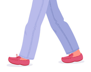 Human walking legs male and female Royalty Free Vector Image