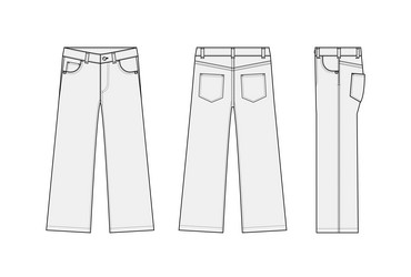 Jeans Template Vector Images (over 6,100)