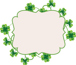 Frame four leaf clover Royalty Free Vector Image
