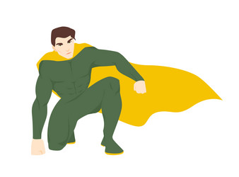 Male superhero or superman man with muscular body Vector Image