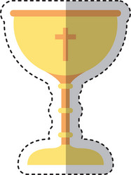Cross first communion icon Royalty Free Vector Image