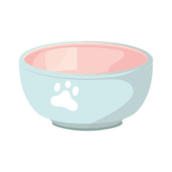 Cute cat bowl Royalty Free Vector Image - VectorStock