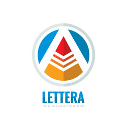 R blue red font template design Royalty Free Vector Image