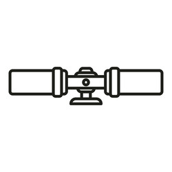 Cross scope icon outline rifle gun Royalty Free Vector Image