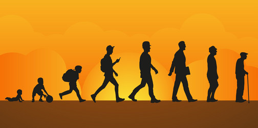 Men stages of development decorated Royalty Free Vector