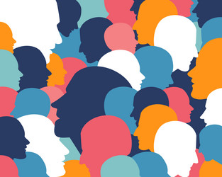 People profile heads background pattern Royalty Free Vector