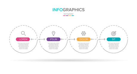 Infographic label template with icons 5 Royalty Free Vector