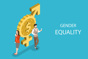 Concept of gender inequality and discrimination Vector Image