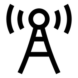 Radio signal flat icon isolated on white Vector Image