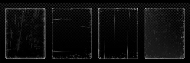 Worn grunge vinyl frame - realistic Royalty Free Vector