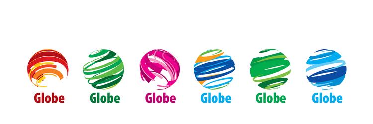 A set of abstract logos the global Royalty Free Vector Image
