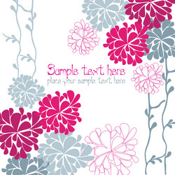 Natural floral background with spring lettering Vector Image
