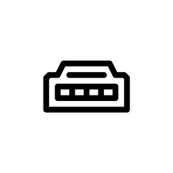 Vga port icon computer component icon outline Vector Image