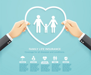 Insurance protection services design template Vector Image
