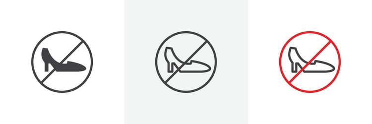 No shoes sign Royalty Free Vector Image - VectorStock