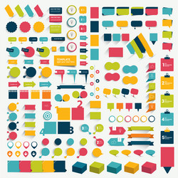 Flat infographic elements set Royalty Free Vector Image