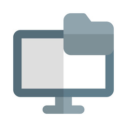 Digital folder in desktop for storing information Vector Image