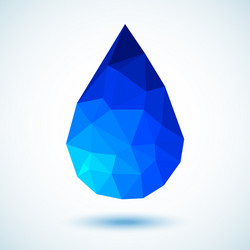 Blue raindrop geometric background Royalty Free Vector Image