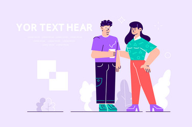 In flat cartoon style Royalty Free Vector Image