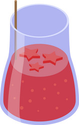 Cocktail singapore sling isometric icon Royalty Free Vector