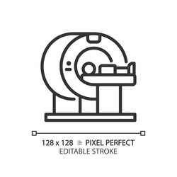 Mri machine pixel perfect white linear icon Vector Image