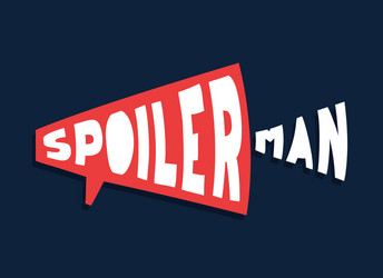 Spoiler alert funny slogan hand draw cartoon Vector Image