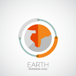 Earth company logo design Royalty Free Vector Image