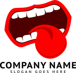 Lips logo icon design mouth symbol Royalty Free Vector Image